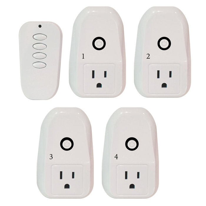 Blackstone International Ltd Indoor Remote Controlled Outlet 4-Pack With 1 Remote & Reviews ...